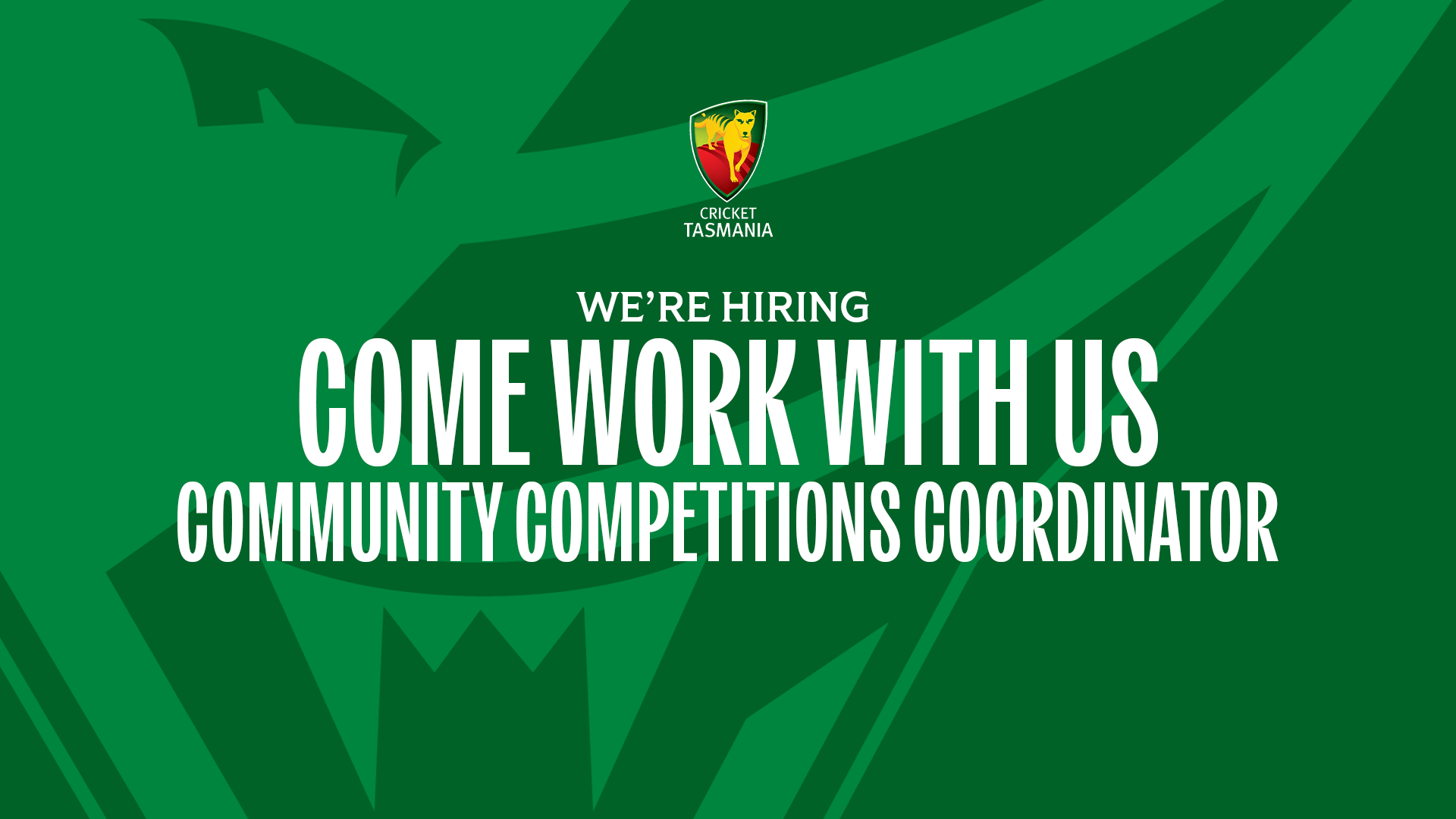 We're Hiring: Community Competitions Coordinator | Cricket Tasmania