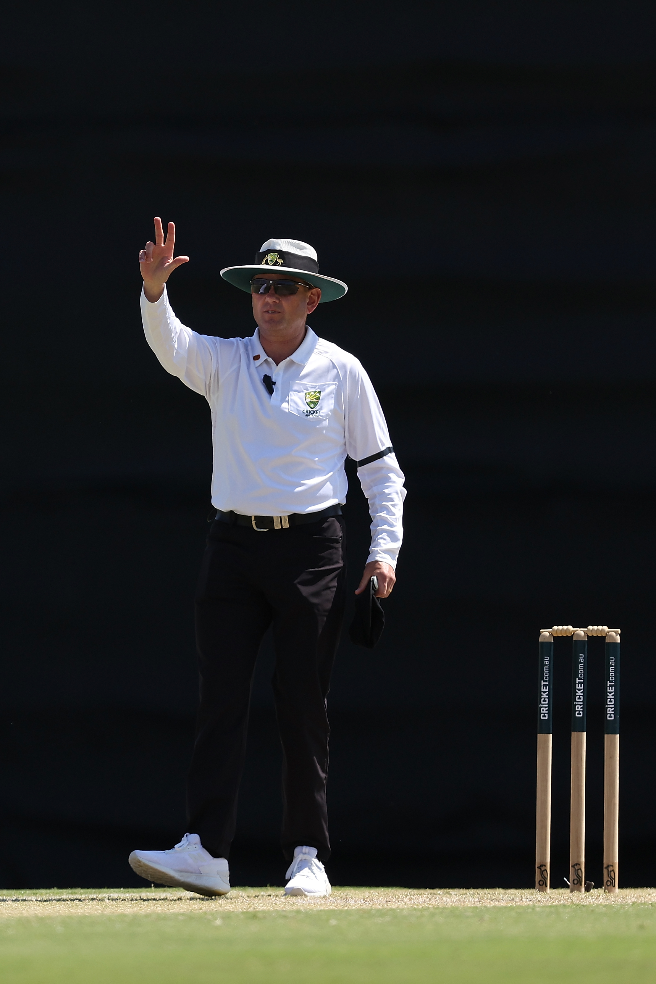 Tasmanian umpire Sam Nogajski has made his Test Match Umpiring debut ...